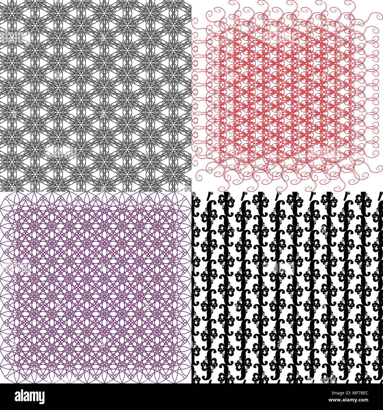 Set of geometric pattern in op art design. Vector illustration art ...