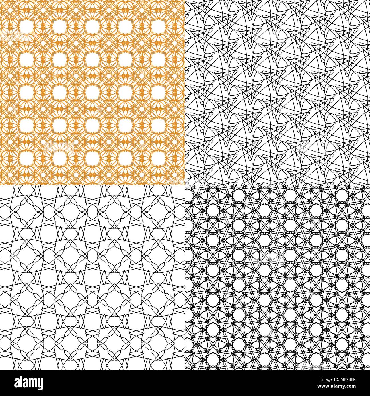 Set of geometric pattern in op art design. Vector illustration art ...