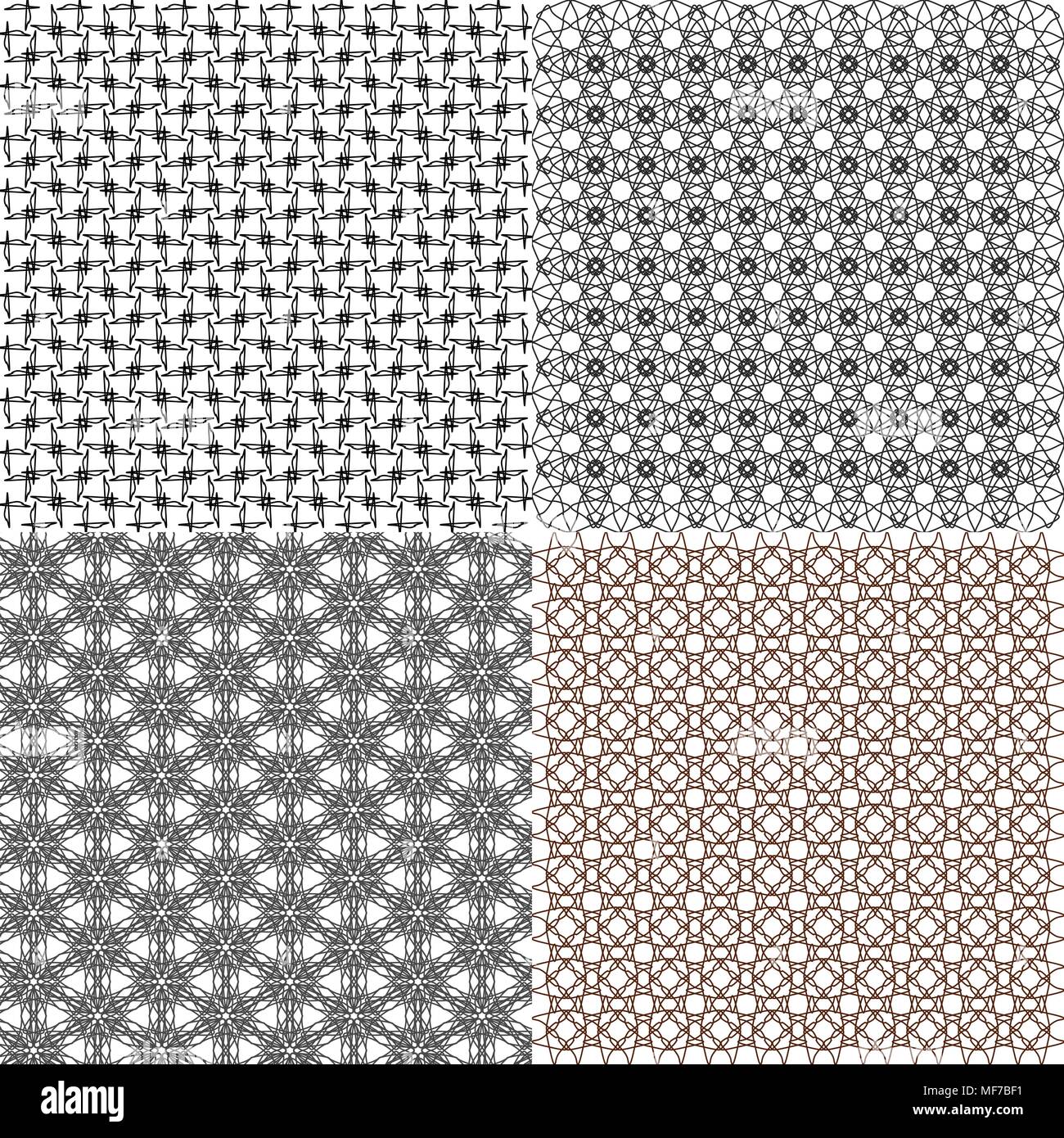 Set of geometric pattern in op art design. Vector illustration art ...