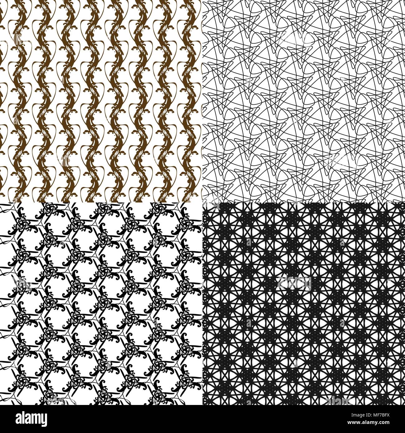 Set of geometric pattern in op art design. Vector illustration art ...