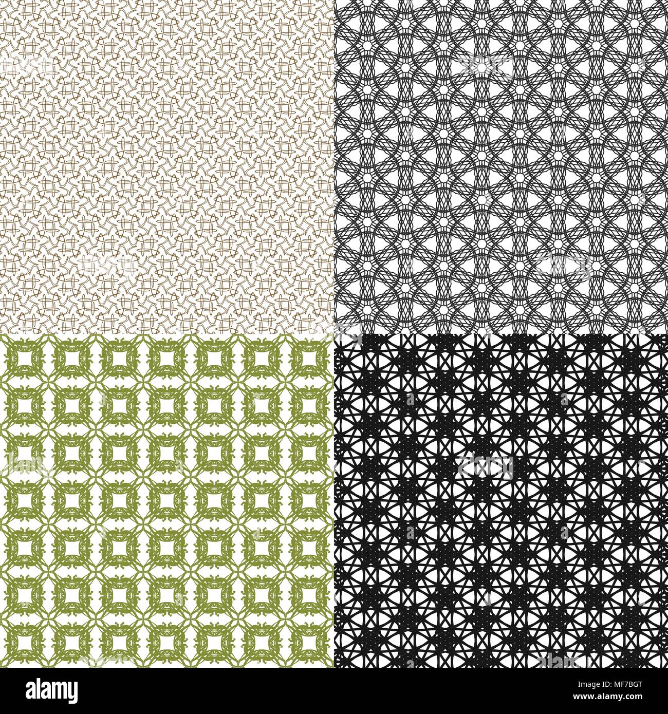 Set of geometric pattern in op art design. Vector illustration art ...