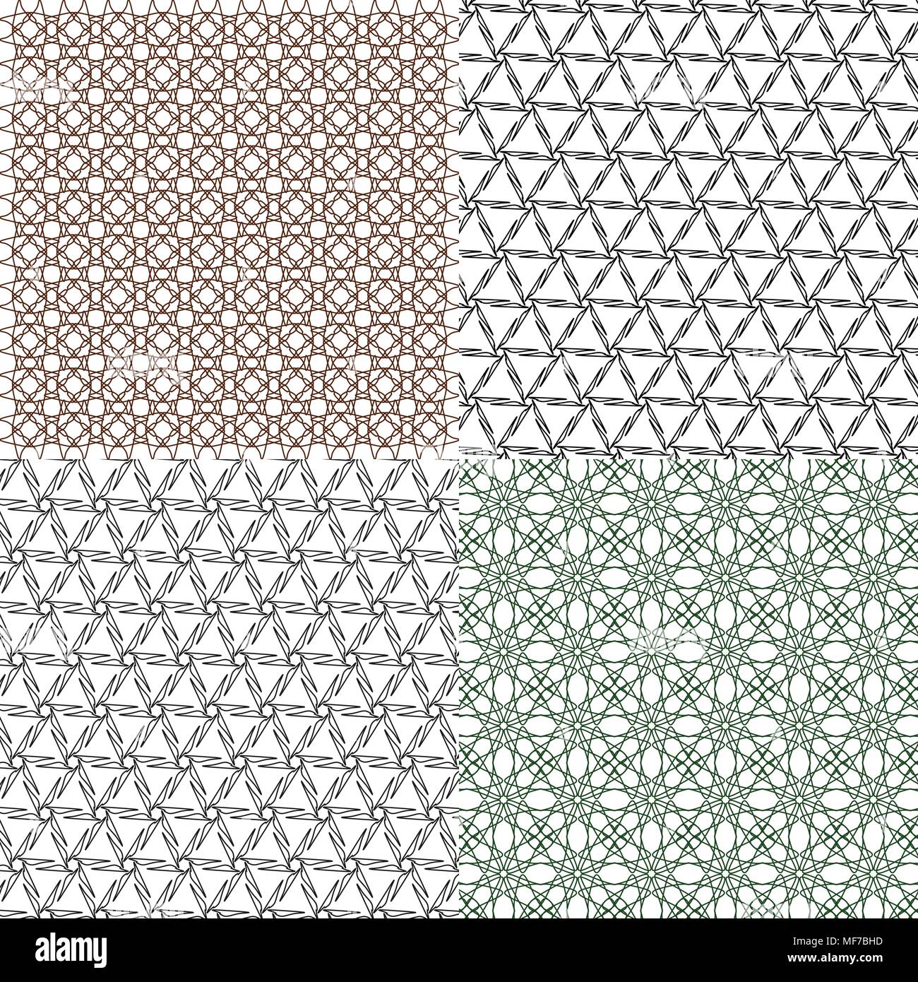 Set of geometric pattern in op art design. Vector illustration art ...