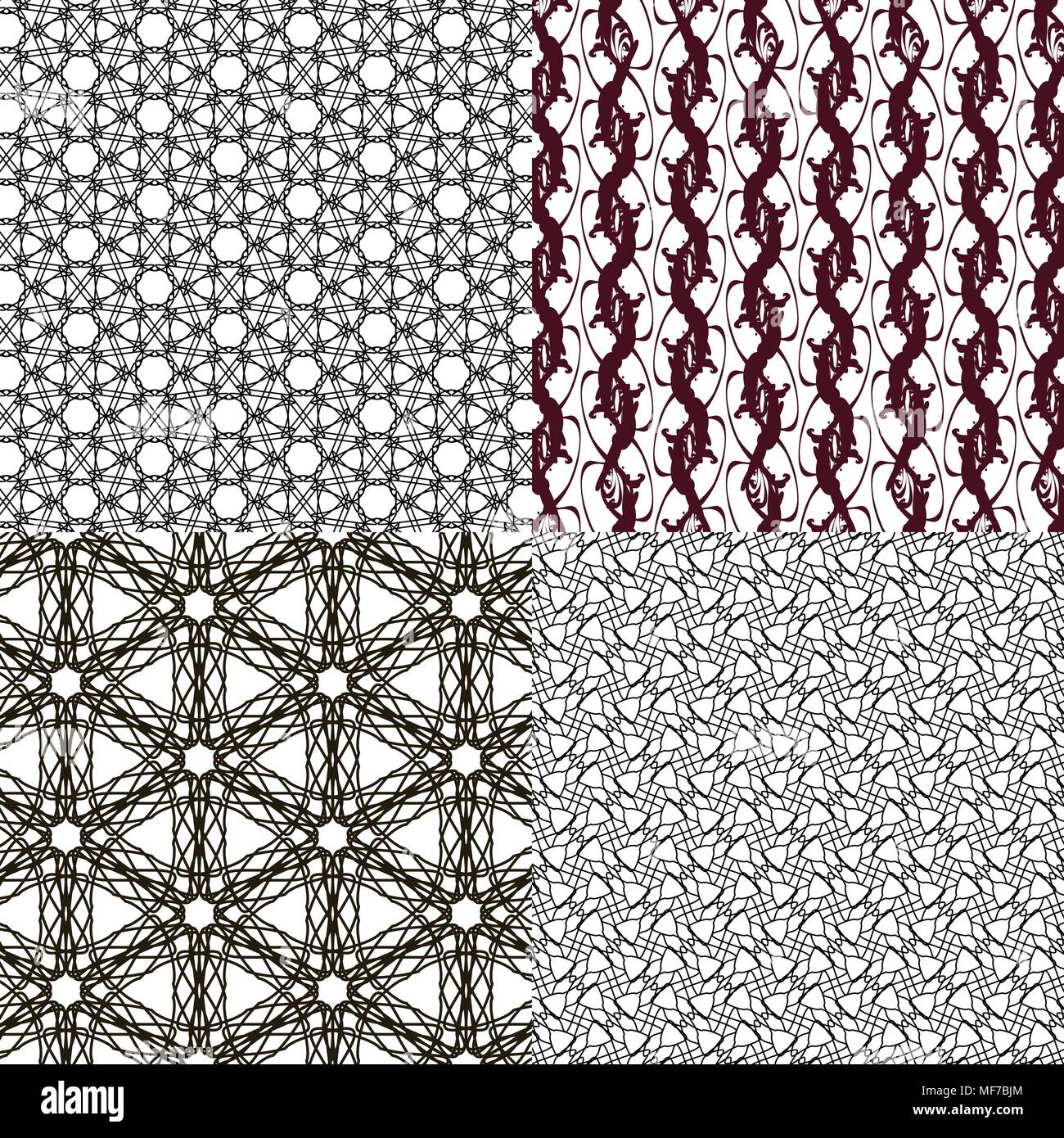 Set of geometric pattern in op art design. Vector illustration art ...