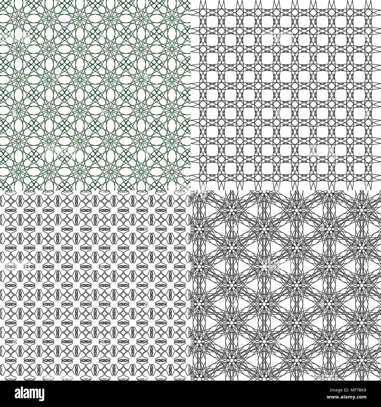 Set of geometric pattern in op art design. Vector illustration art ...