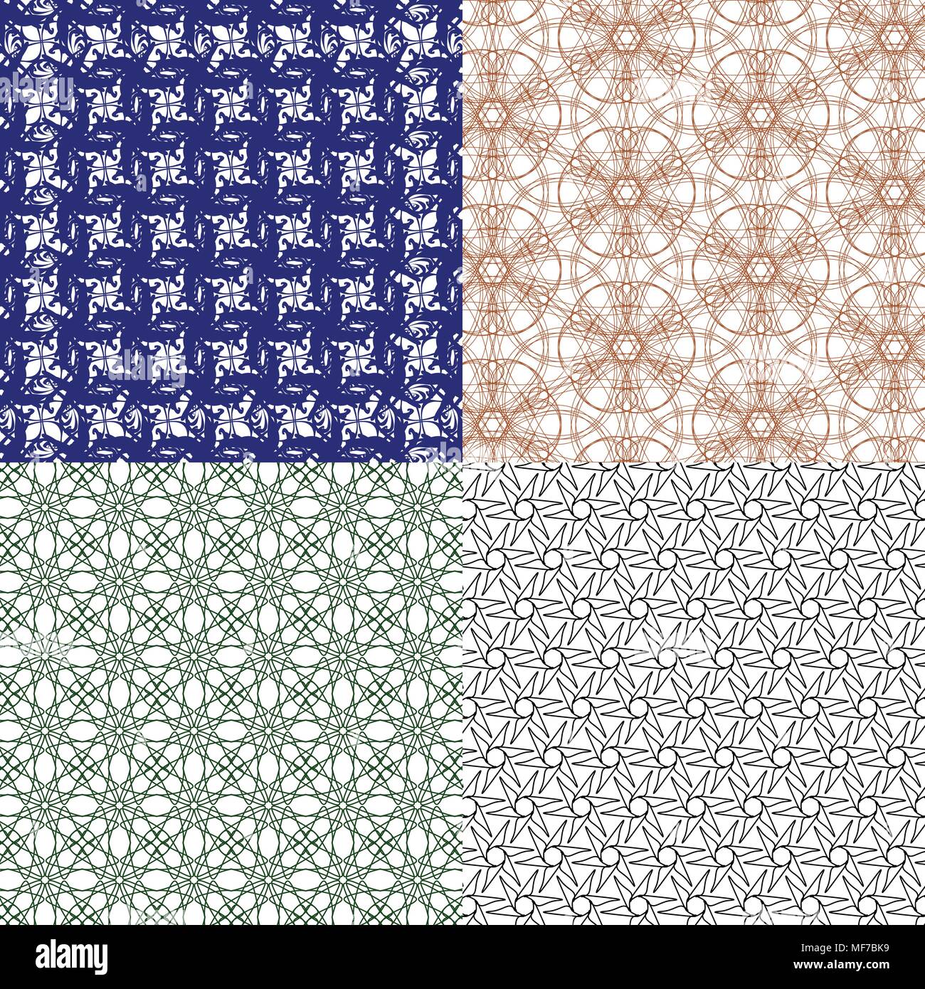 Set of geometric pattern in op art design. Vector illustration art ...