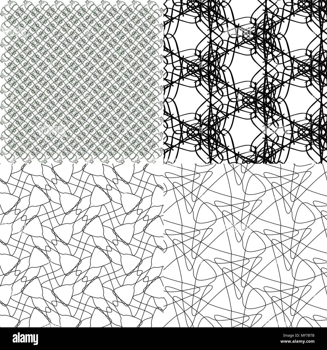 Set of geometric pattern in op art design. Vector illustration art ...