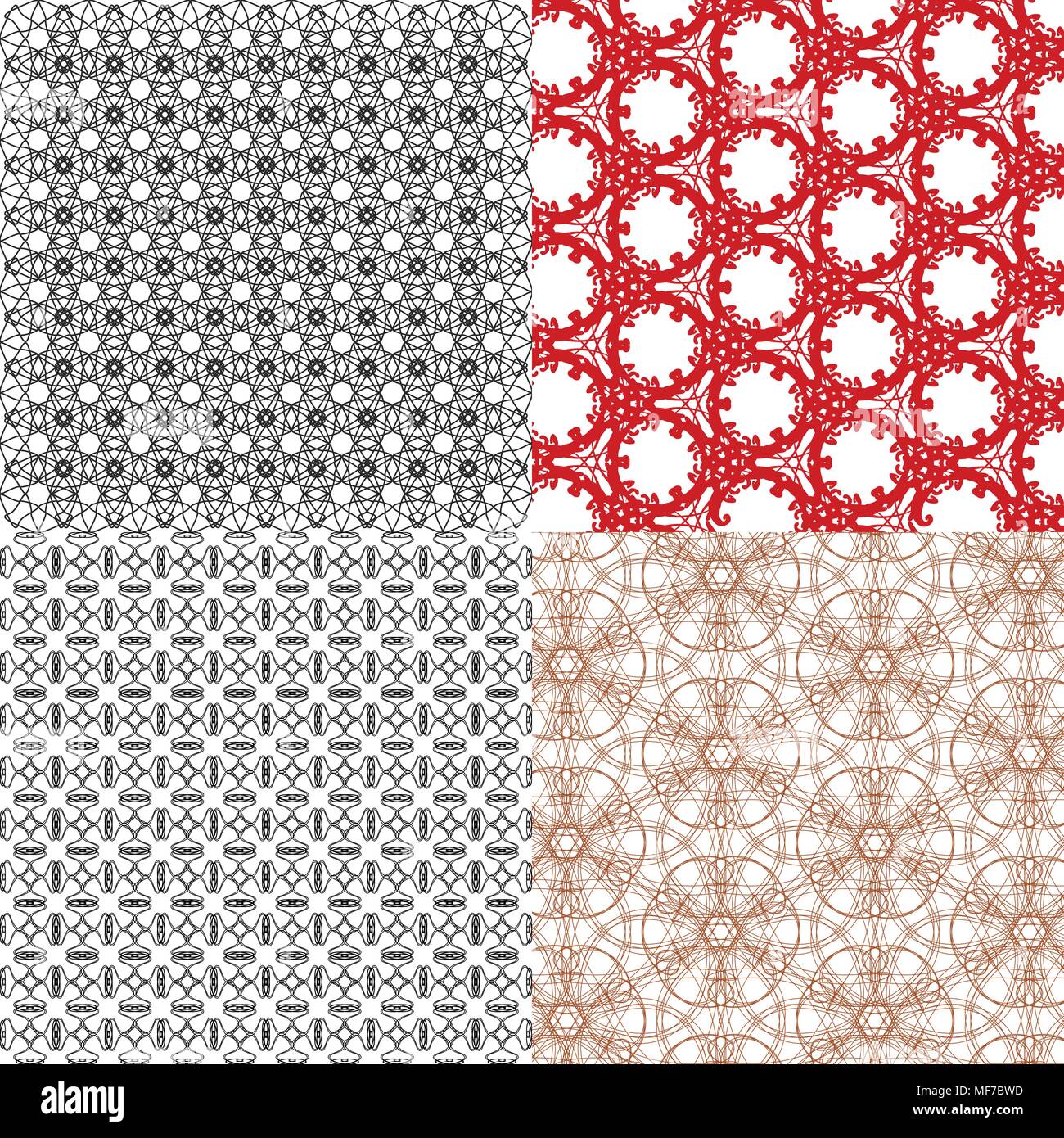 Set of geometric pattern in op art design. Vector illustration art ...