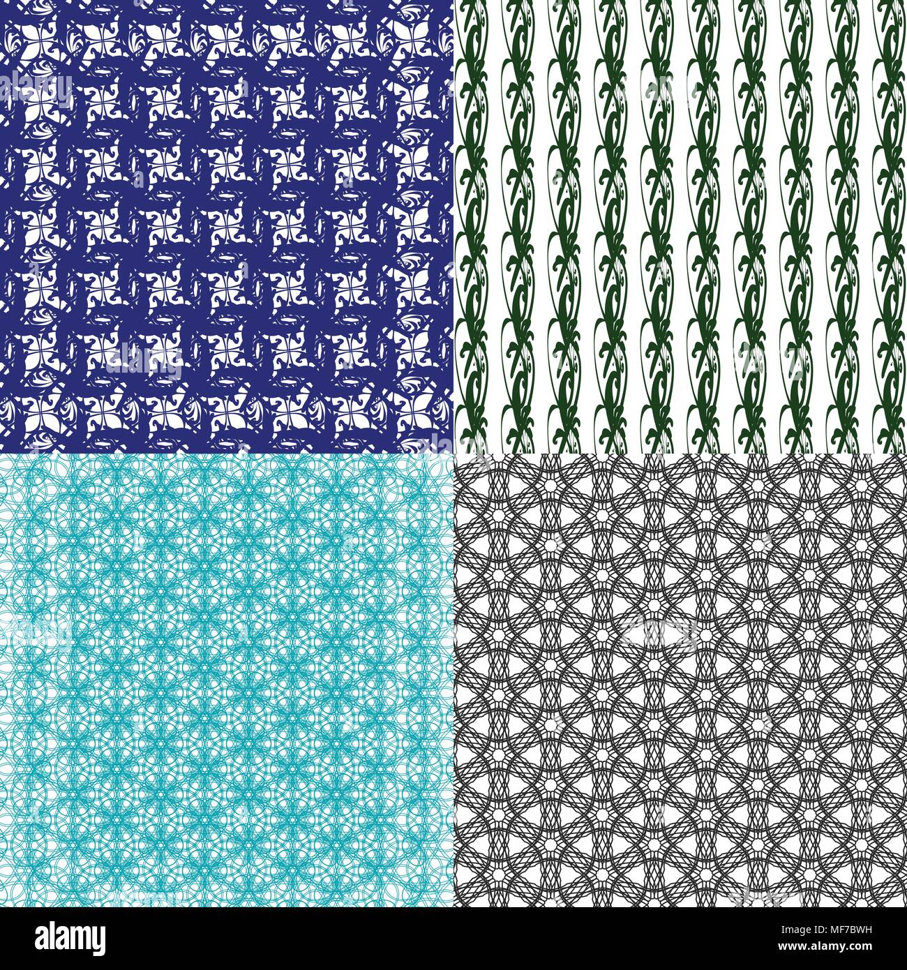 Set of geometric pattern in op art design. Vector illustration art ...