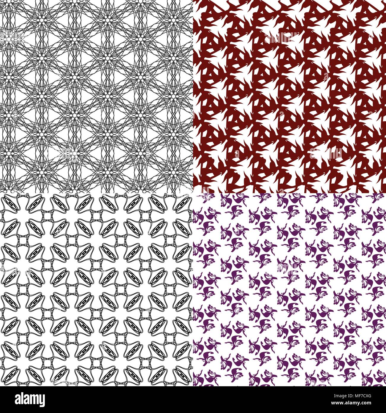 Set of pattern. Modern stylish texture. Repeating abstract background ...