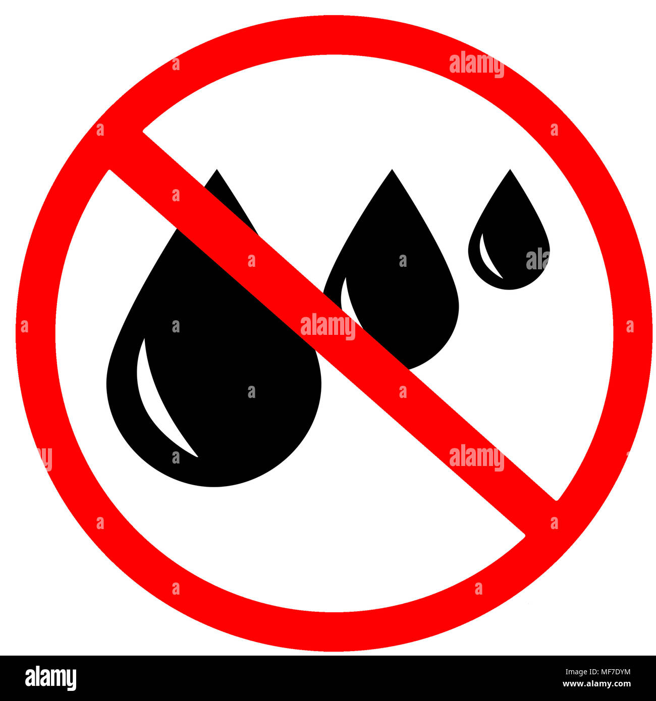 does not let leakage no drop warning red circle road sign isolated on ...