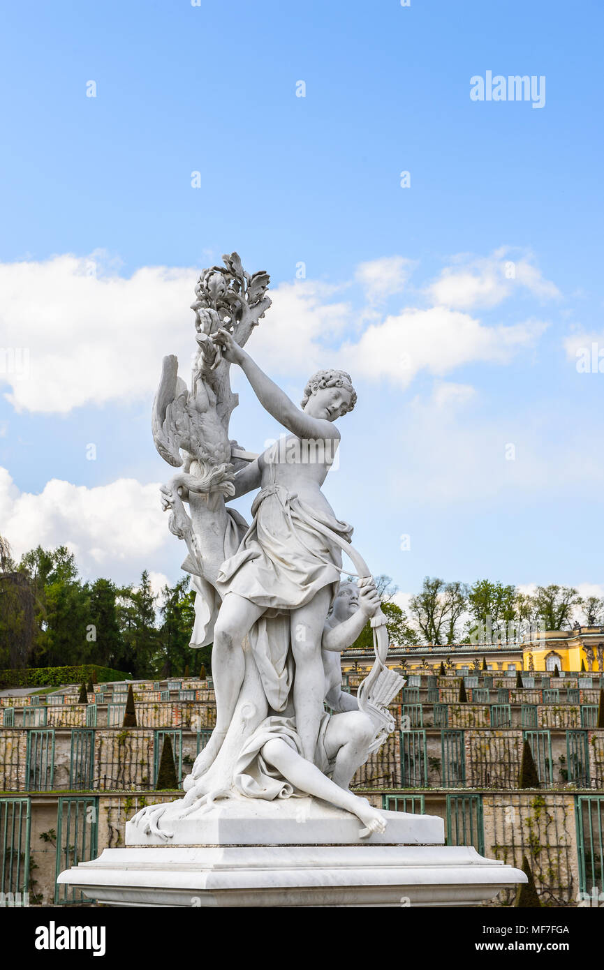 Statue near the Sanssouci palace of Potsdam, Germany Stock Photo - Alamy