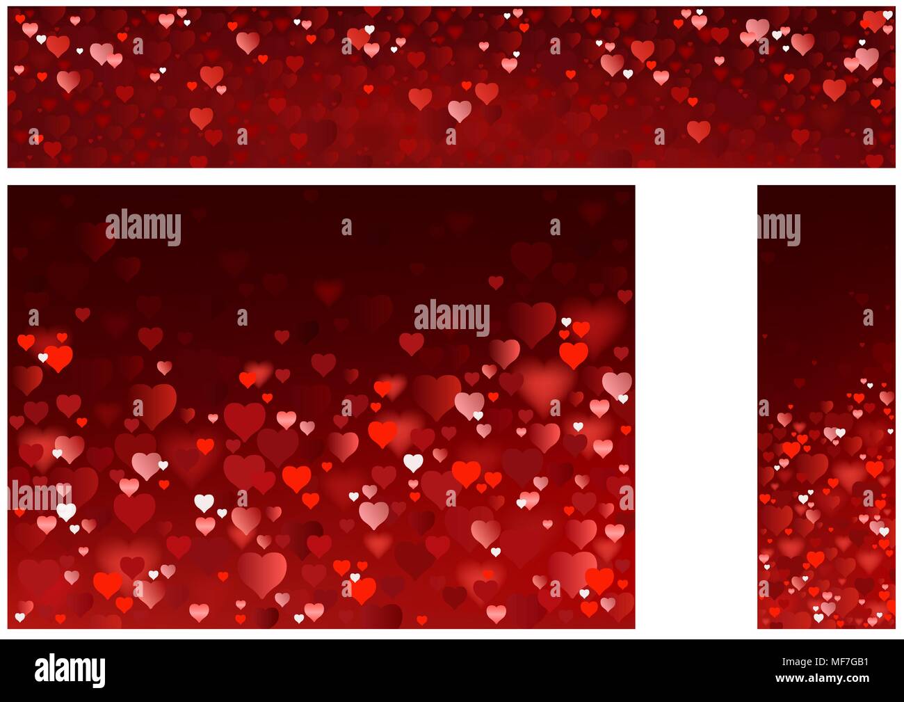 Red hearts sparkling glitter Stock Vector Images - Alamy