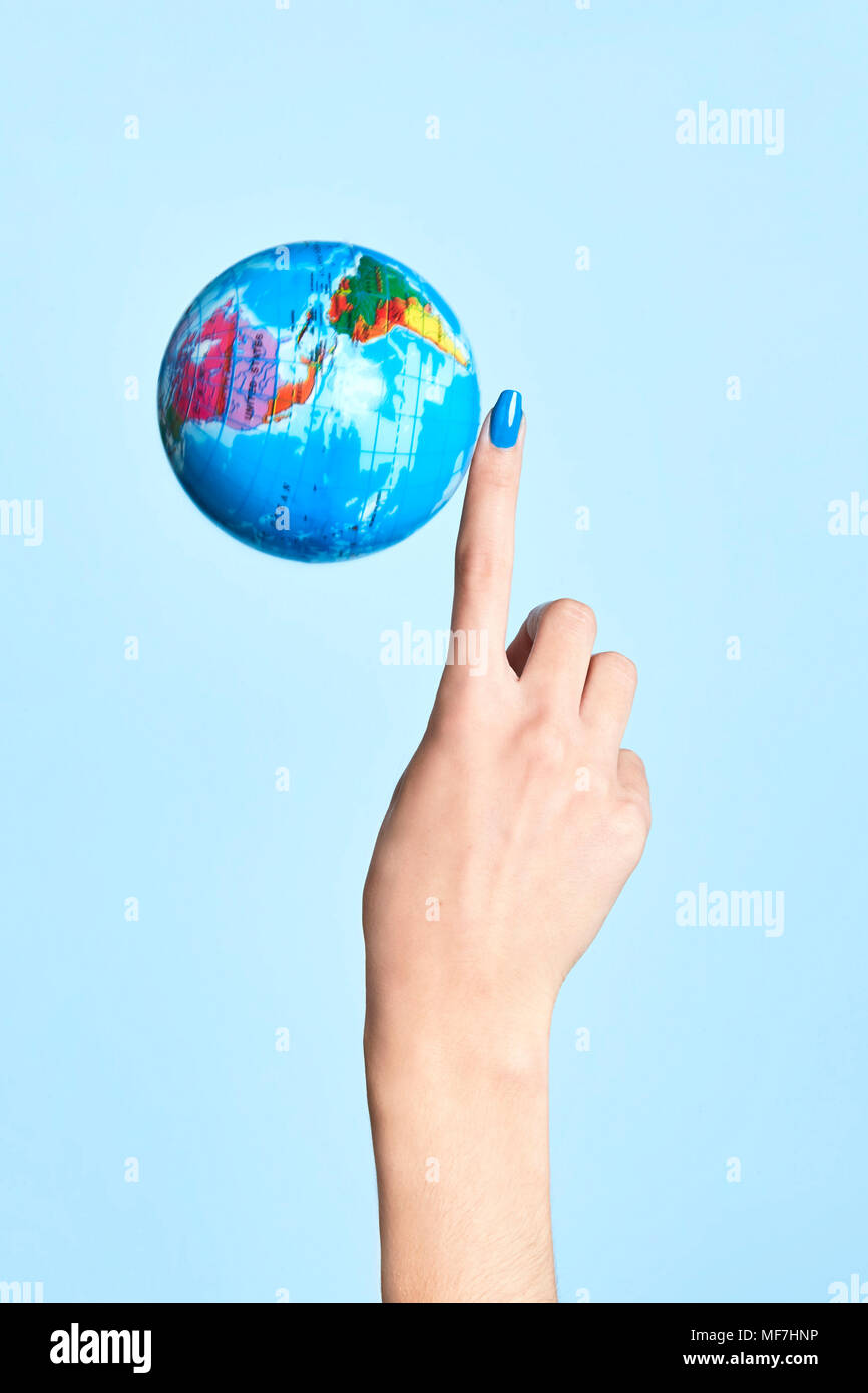Turning globe hi-res stock photography and images - Alamy
