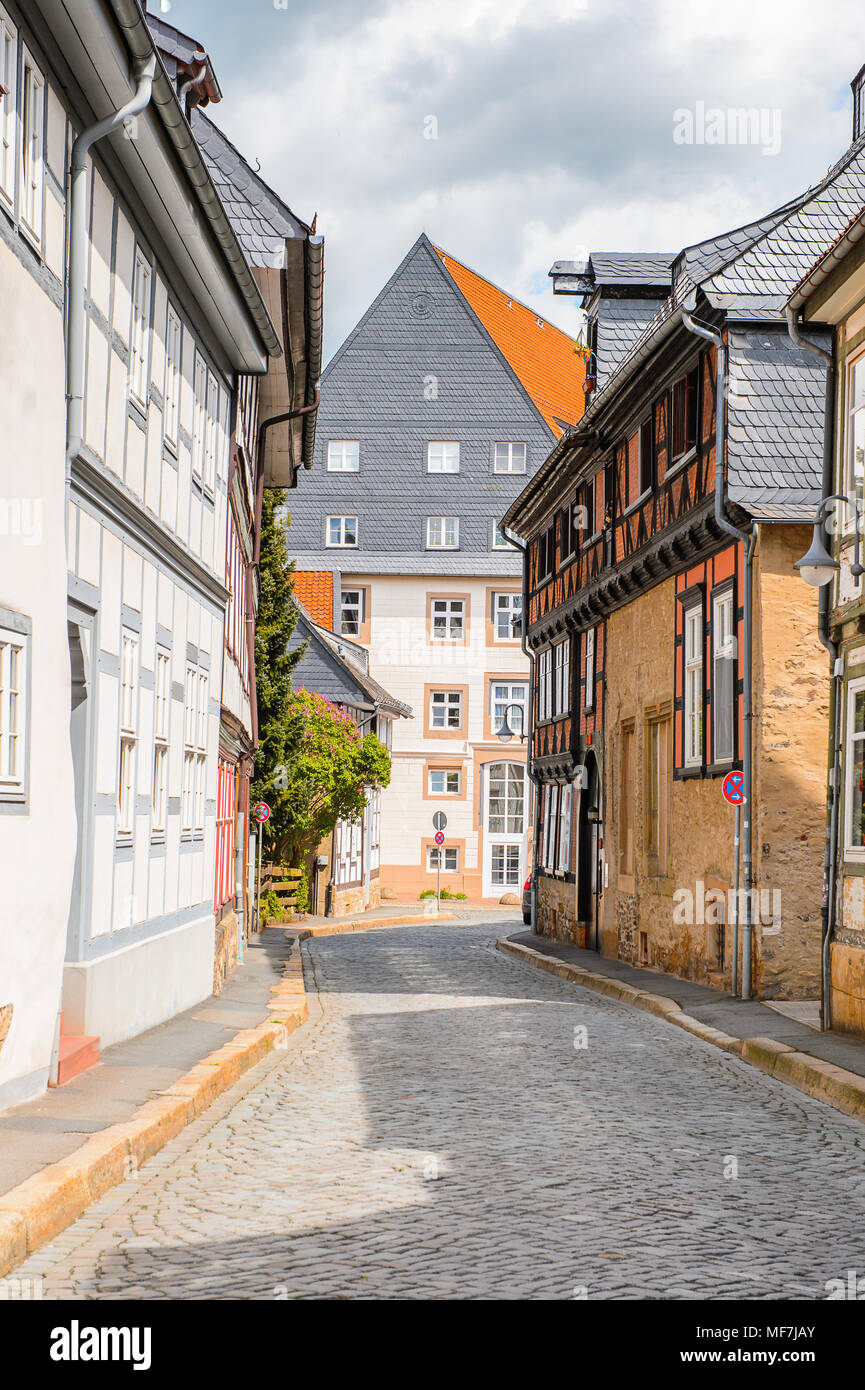 Architecture in the Old town of Gorlar, Lower Saxony, Germany. Old town ...