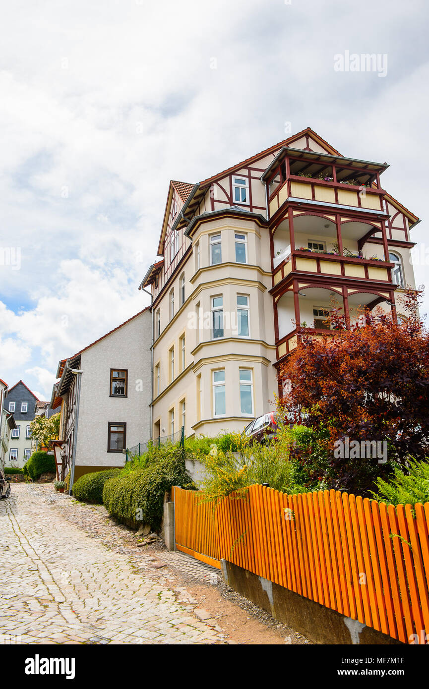 Beautiful colorful architecture of Eisenach, Thuringia, Germany Stock ...
