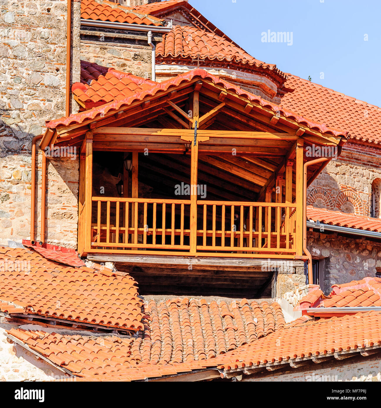Holy Monastery of Grand Meteoran in Meteora mountains, Thessaly, Greece ...