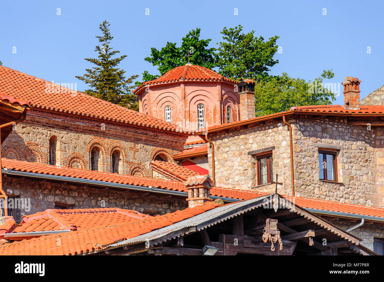 Holy Monastery of Grand Meteoran in Meteora mountains, Thessaly, Greece ...