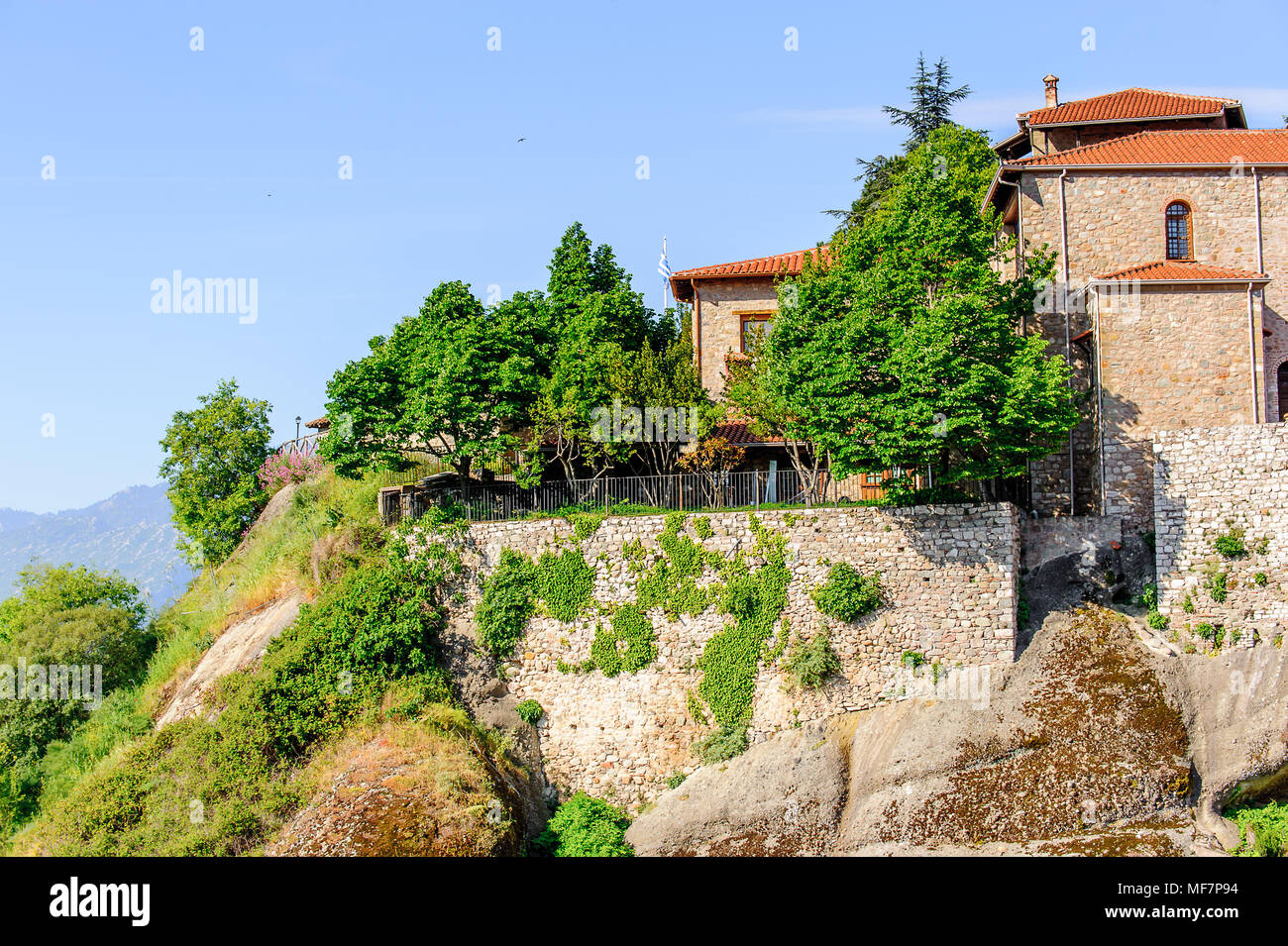 Holy Monastery of Grand Meteoran in Meteora mountains, Thessaly, Greece ...