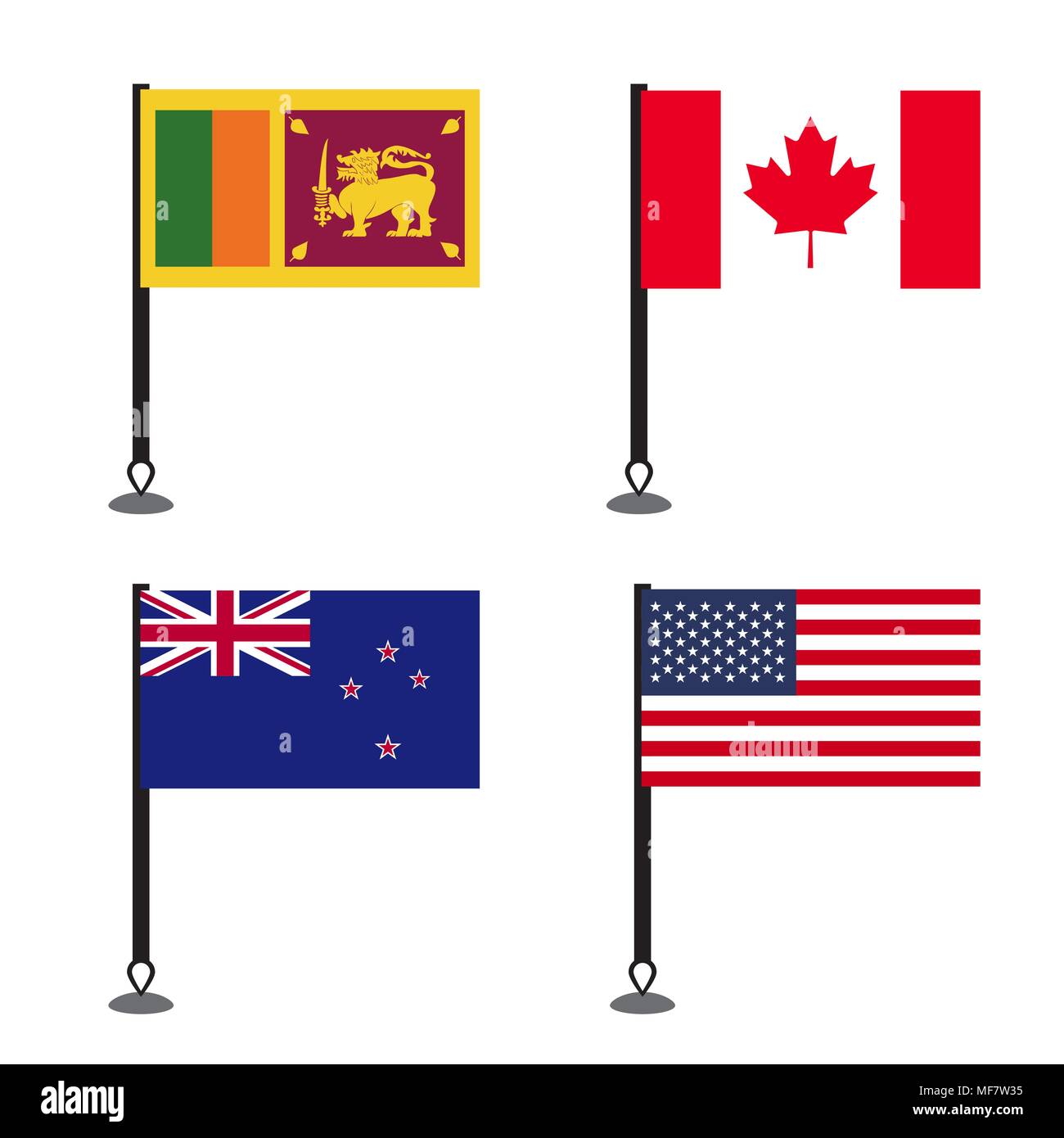 Germany flag flat vector Cut Out Stock Images & Pictures - Alamy