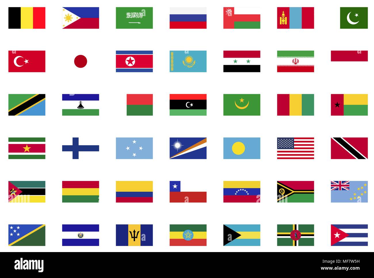 World flag flat icon collection Stock Vector Image & Art - Alamy