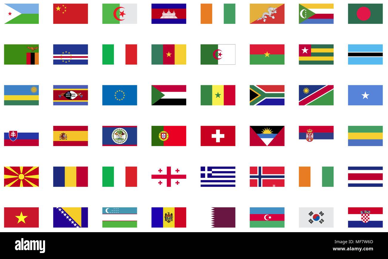 World flag flat icon collection Stock Vector Image & Art - Alamy