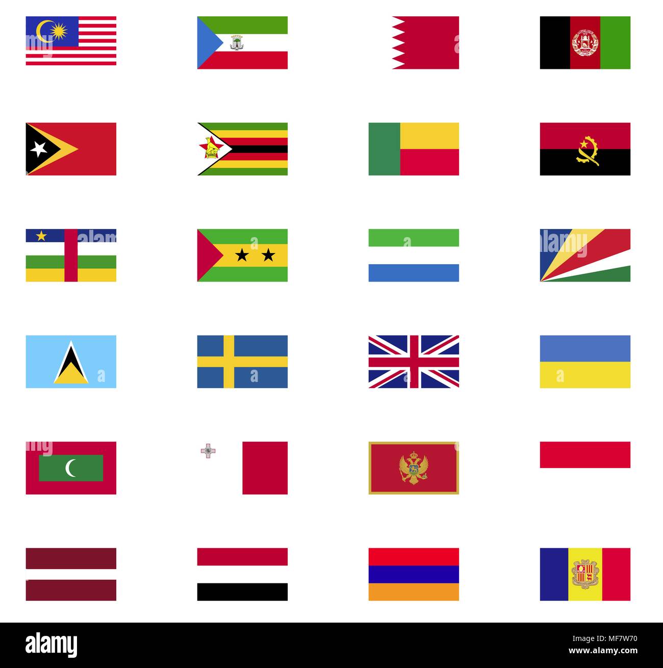 World flag flat icon collection Stock Vector Image & Art - Alamy