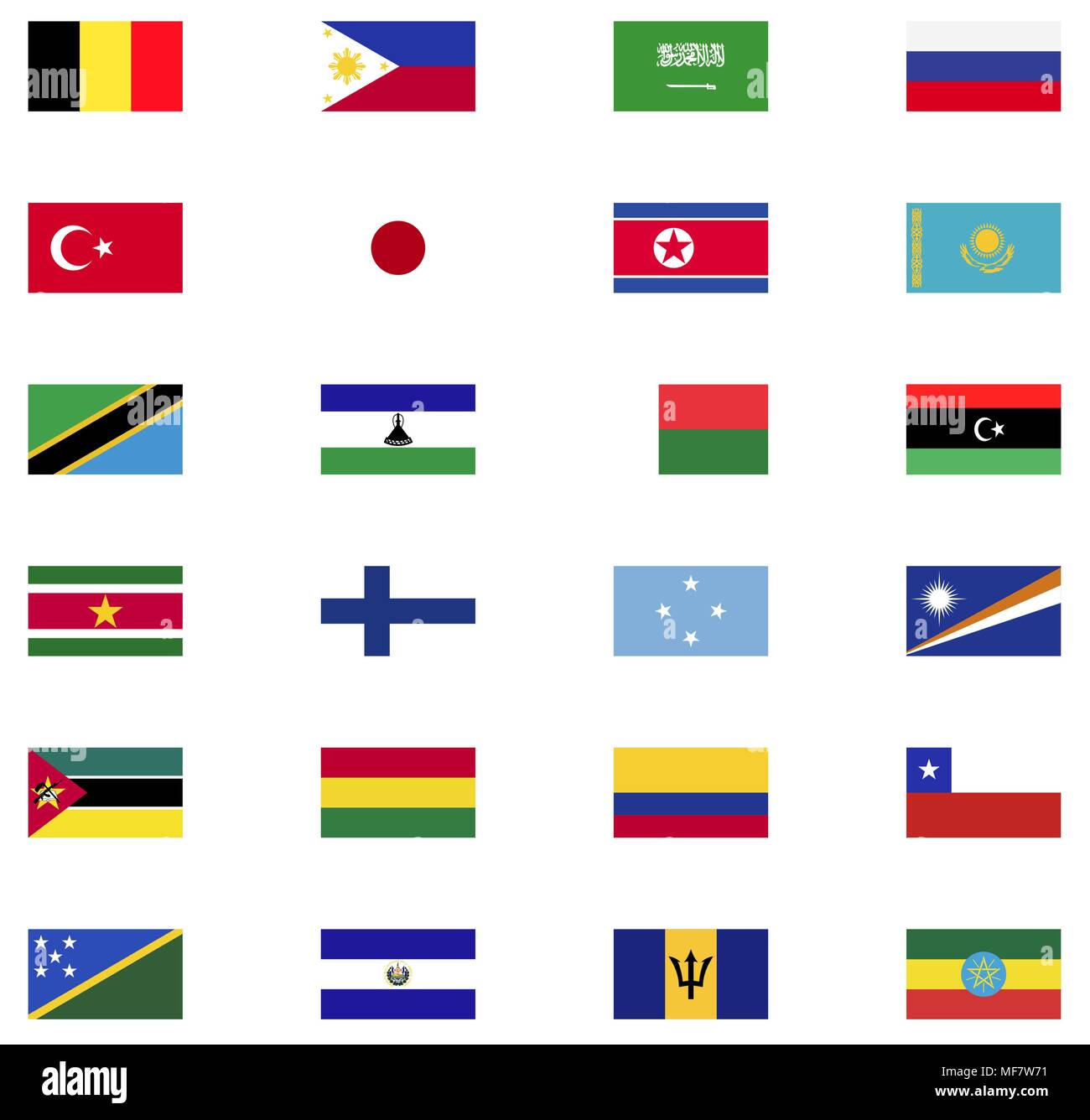 World flags collection hi-res stock photography and images - Alamy