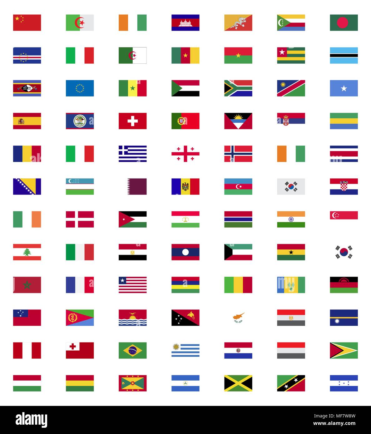 World flag flat icon collection Stock Vector Image & Art - Alamy