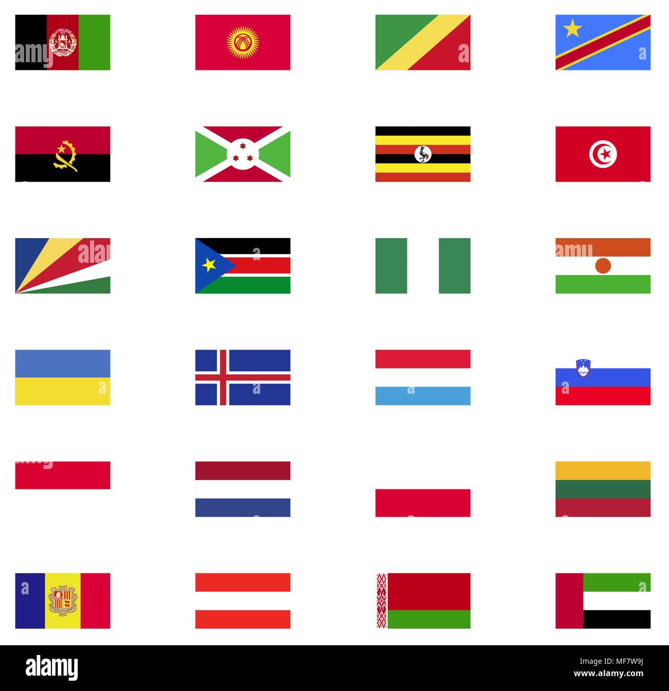 World flag flat icon collection Stock Vector Image & Art - Alamy