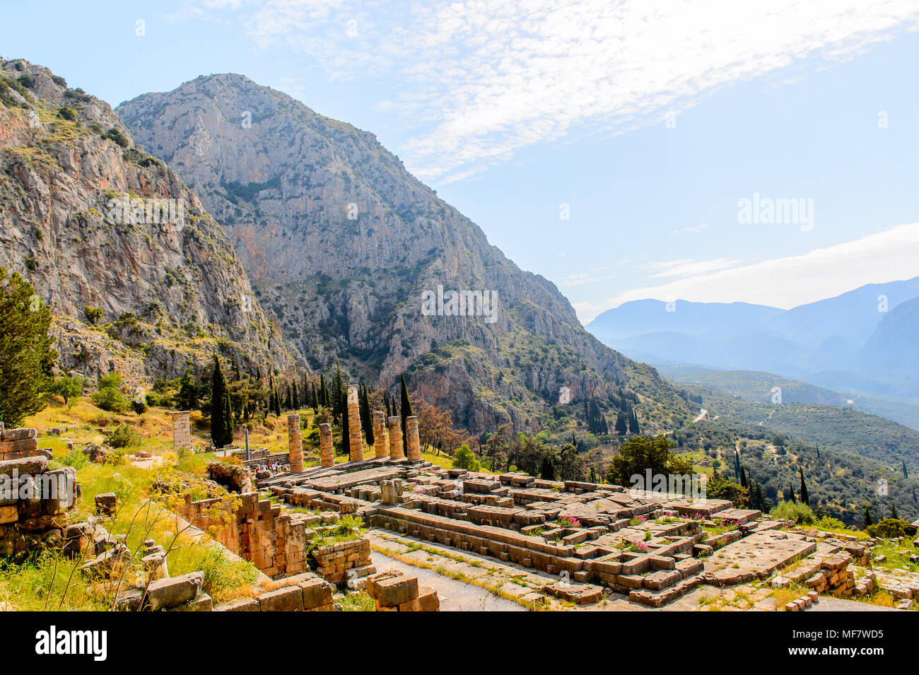 Apollo Temple in Delphi, an archaeological site in Greece, at the Mount ...