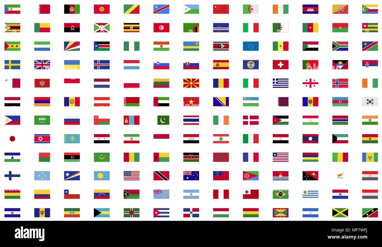 World flag flat icon collection Stock Vector Image & Art - Alamy