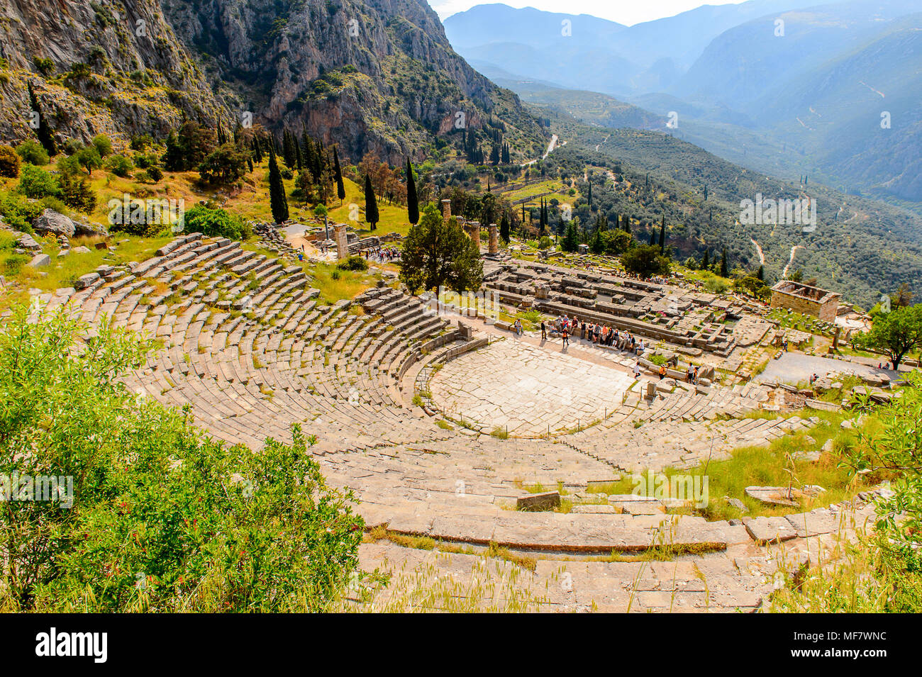 Amphitheater in Delphi, an archaeological site in Greece, at the Mount ...