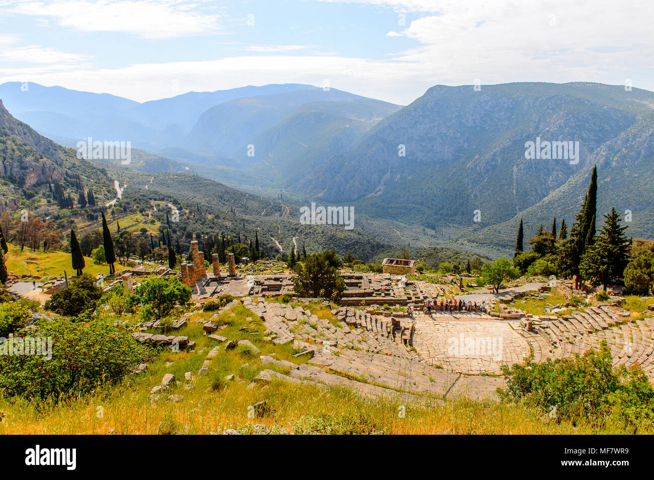 Amphitheater in Delphi, an archaeological site in Greece, at the Mount ...