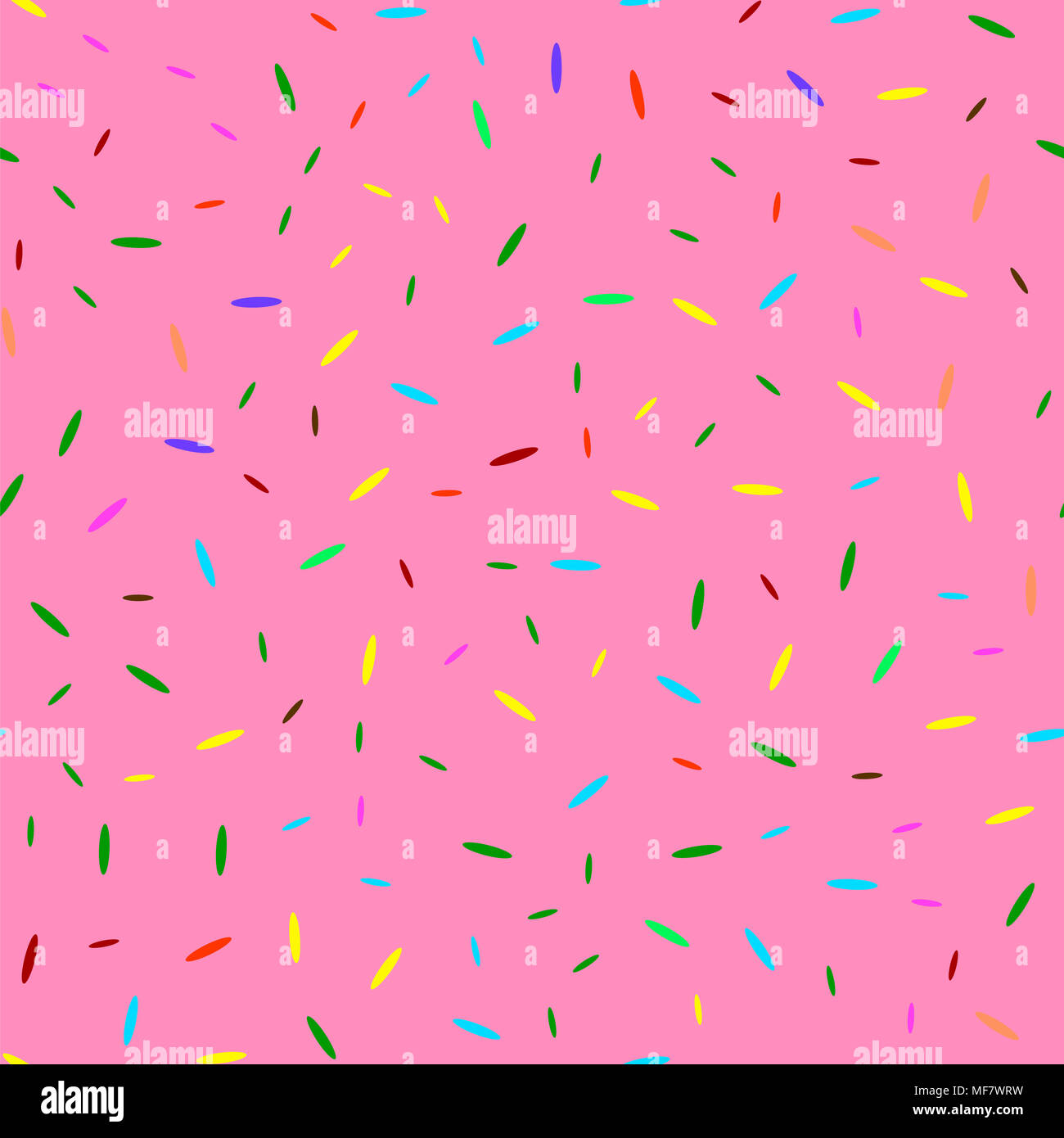 Sweet Donut Pink Texture. Glaze and Colored Sprinkles Seamless Pattern ...