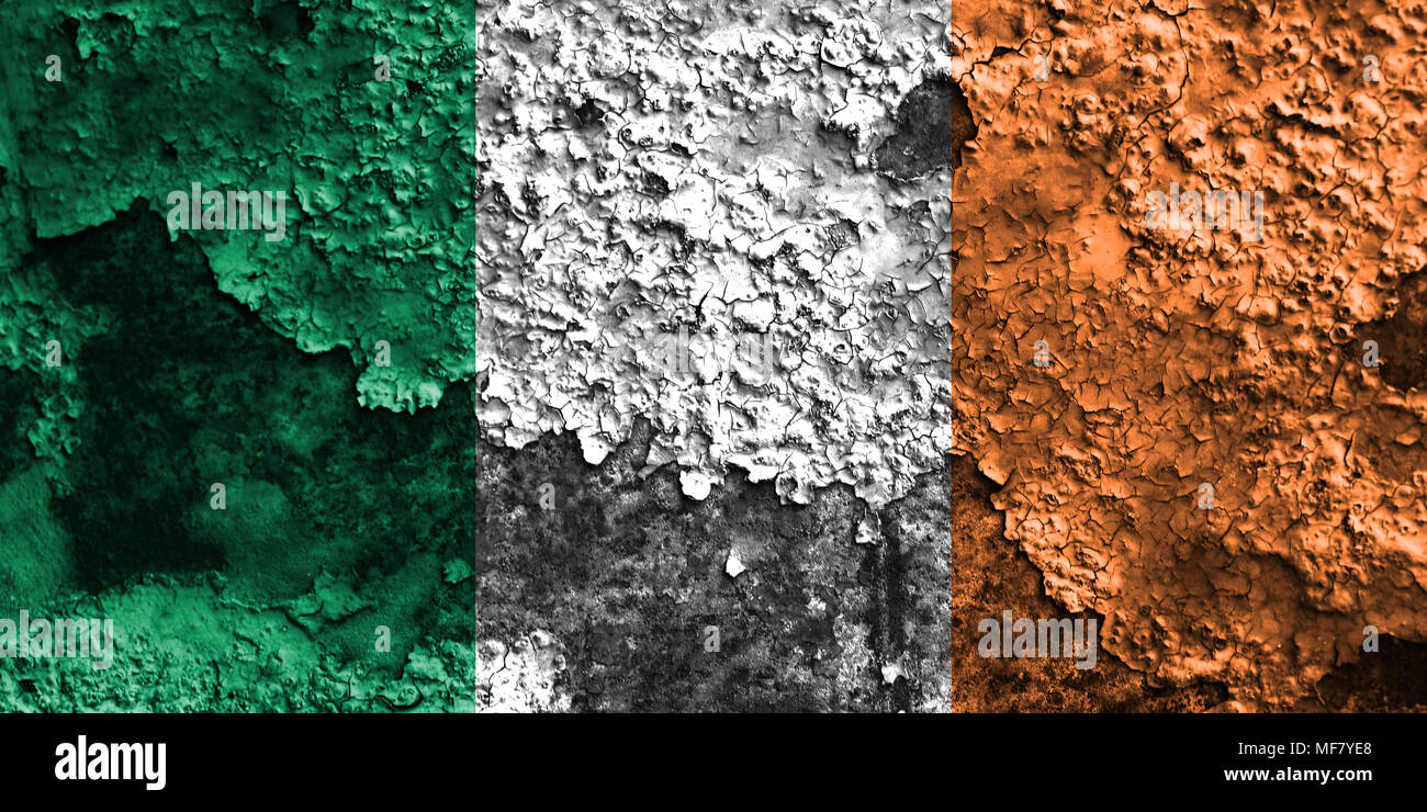 Old Ireland grunge background flag Stock Photo - Alamy