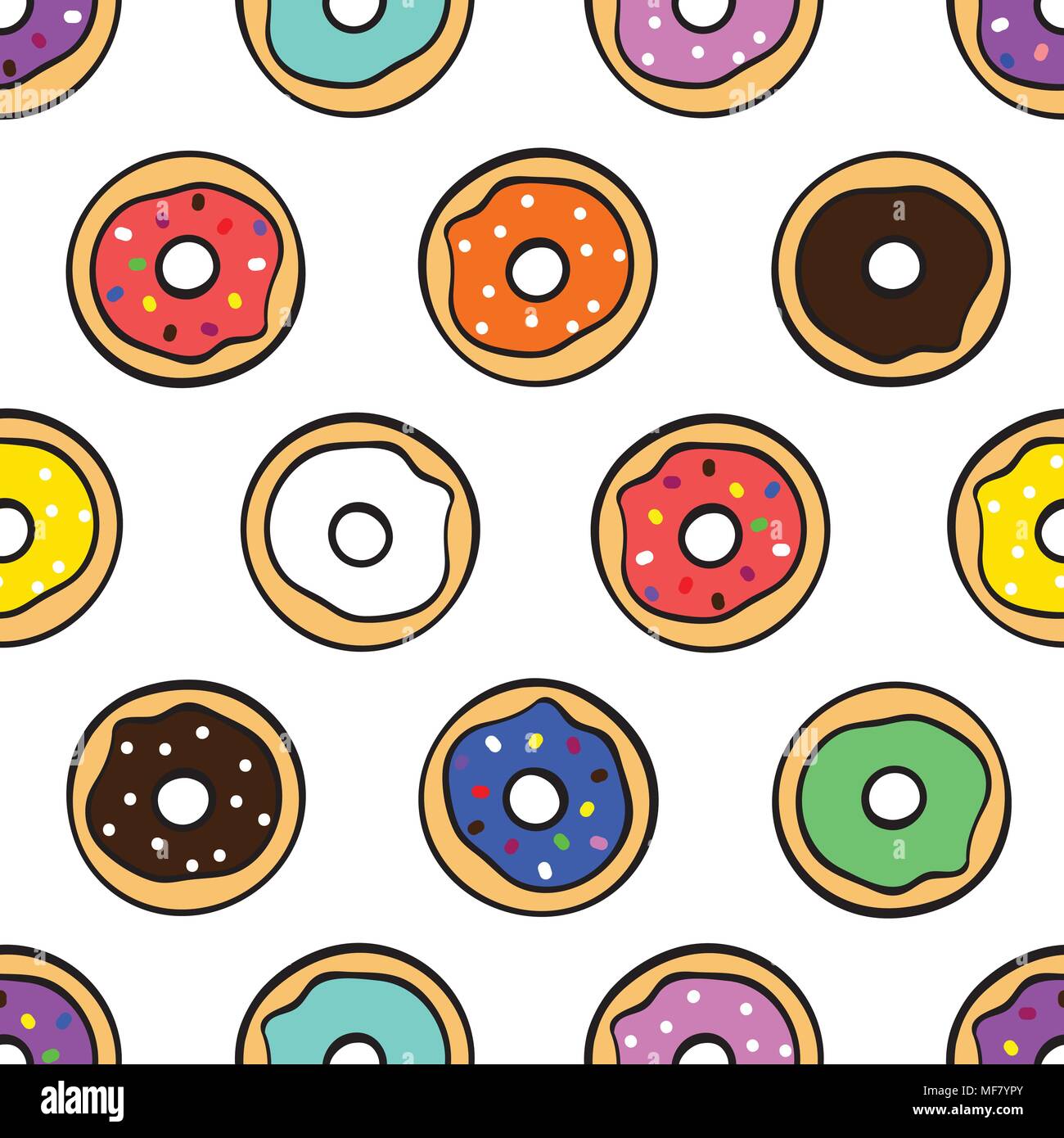 Wallpaper with doughnut pattern Stock Vector Images - Alamy