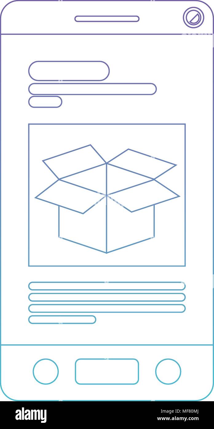 smartphone device with boxes vector illustration design Stock Vector ...