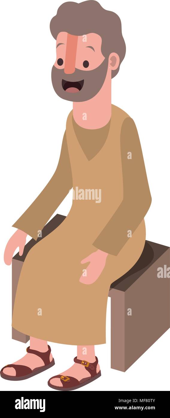 Illustration jesus christ sitting on Stock Vector Images - Alamy