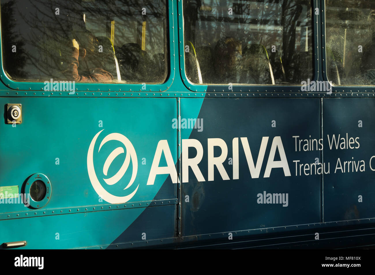 Close Up View Of Company Logo On A Train Operated By The Franchise Close Up View Of Company Logo On A Train Operated By The Franchise
