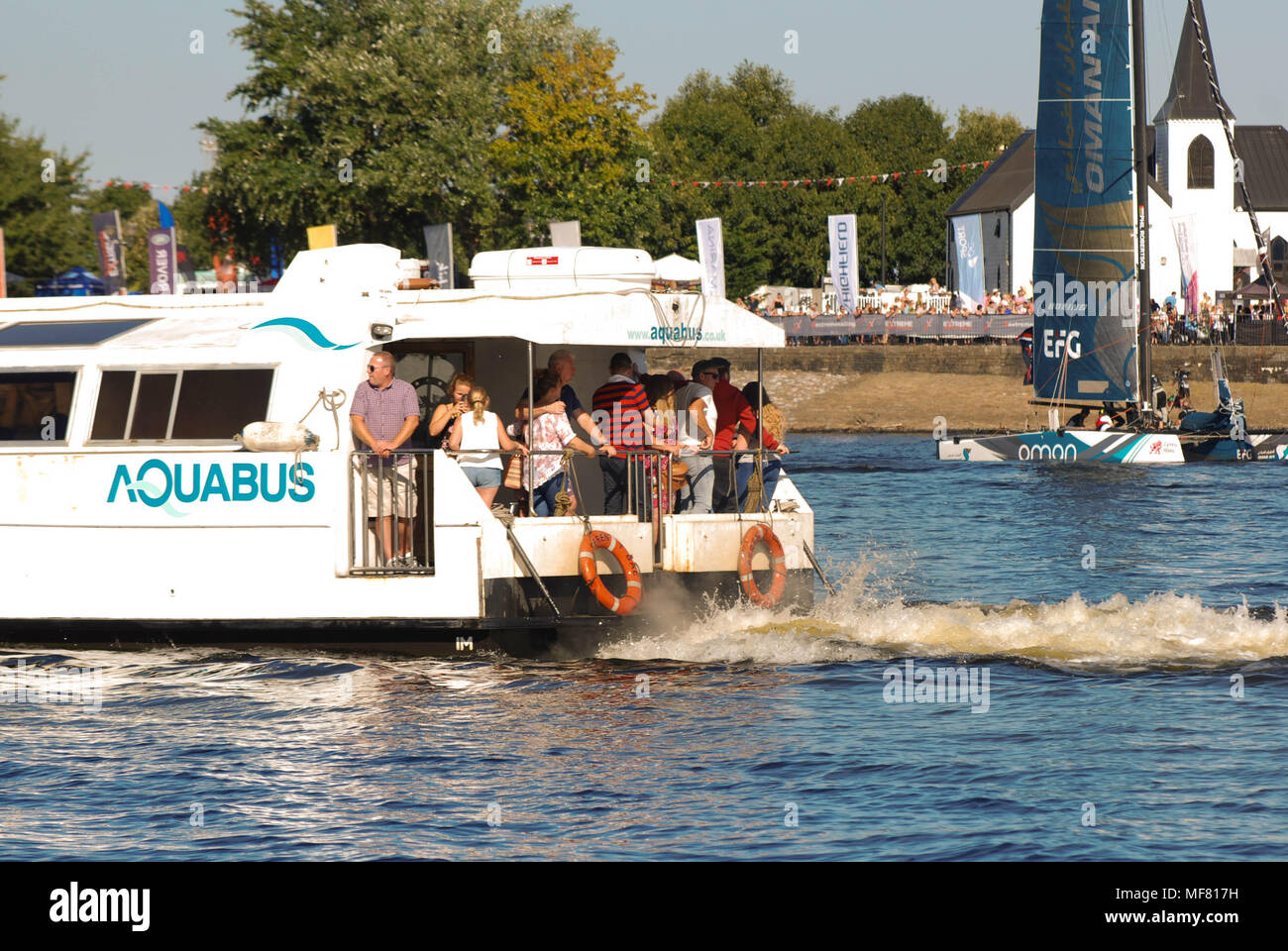The Aquabus ferry taking tourists across the harbour Stock Photo - Alamy