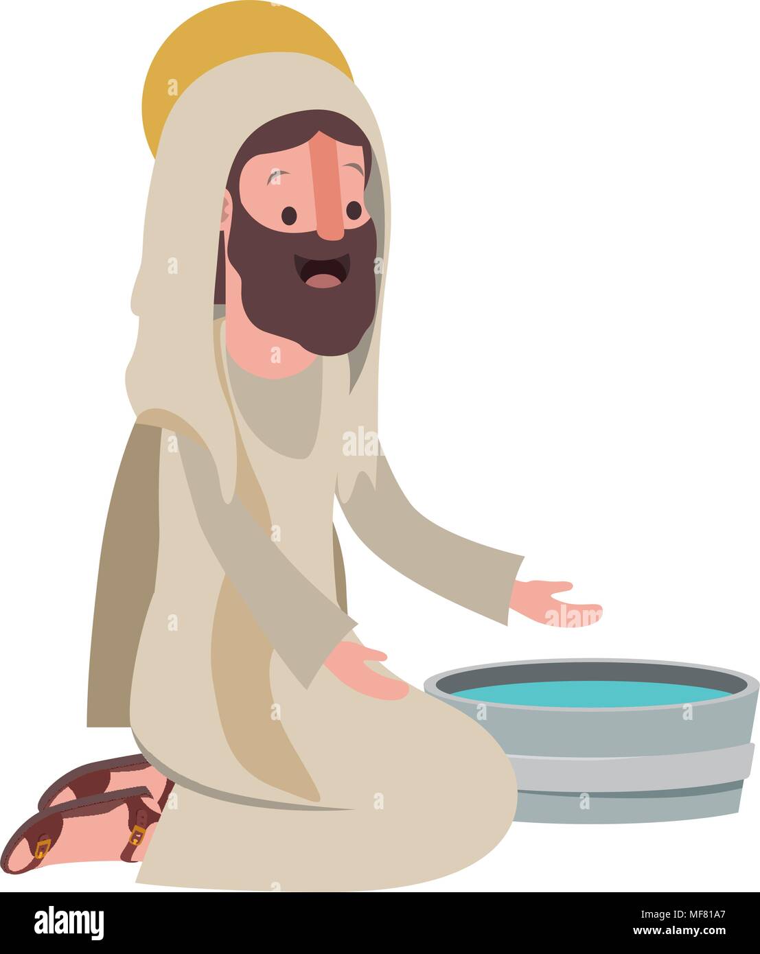 Jesus with water pot vector illustration design Stock Vector Image ...