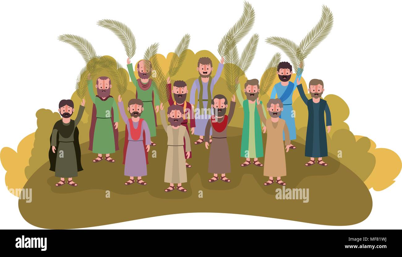 Jesus And 12 Disciples Clipart