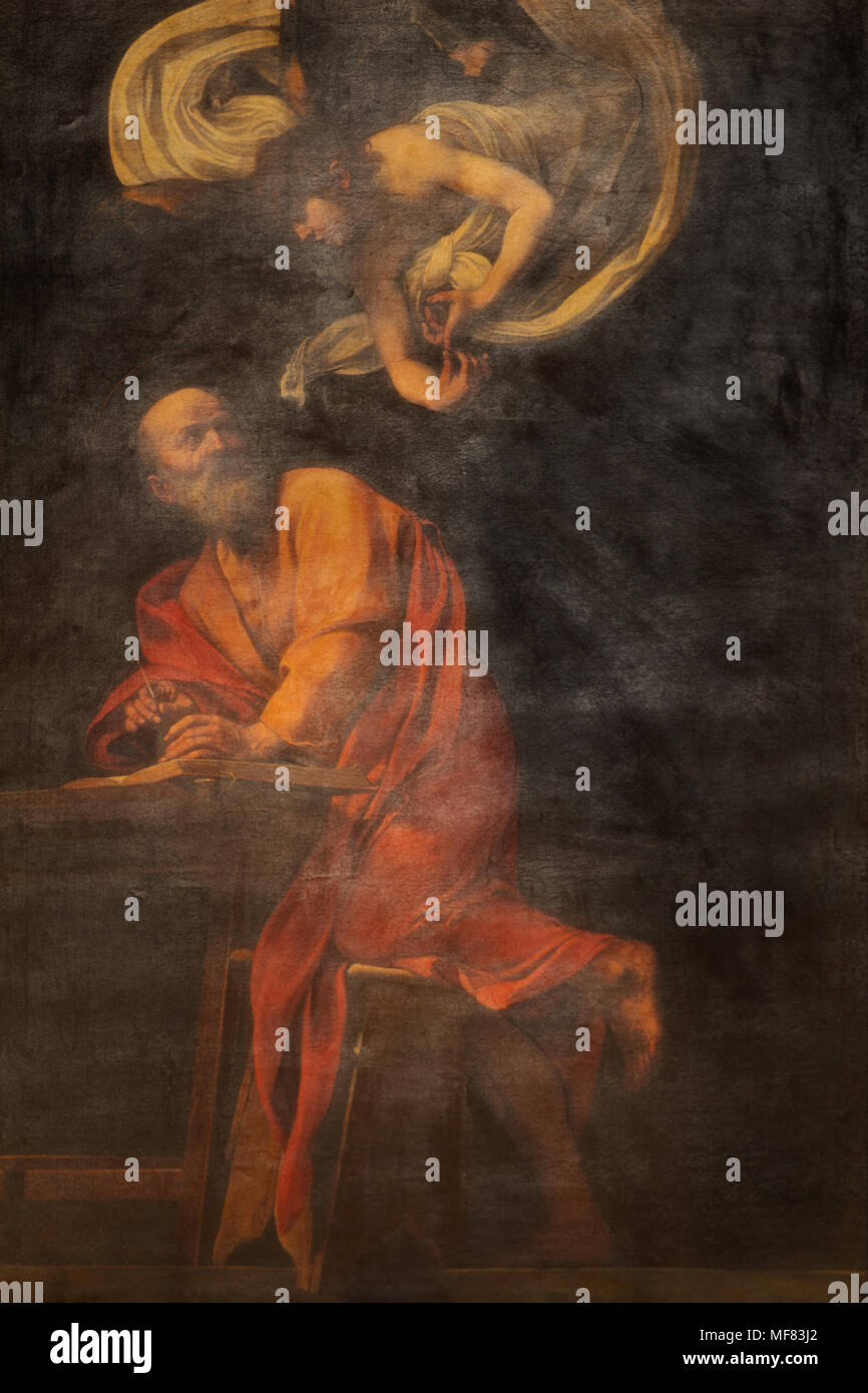 San Matteo e l'Angelo (The Inspiration of Saint Matthew, 1602) by ...