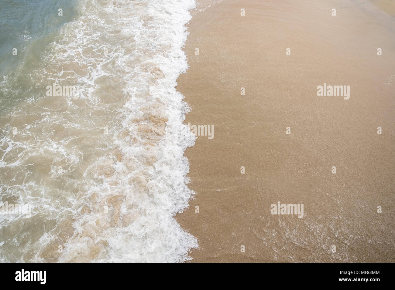 An abstract or concept image of an aerial view of the ocean as it meets ...
