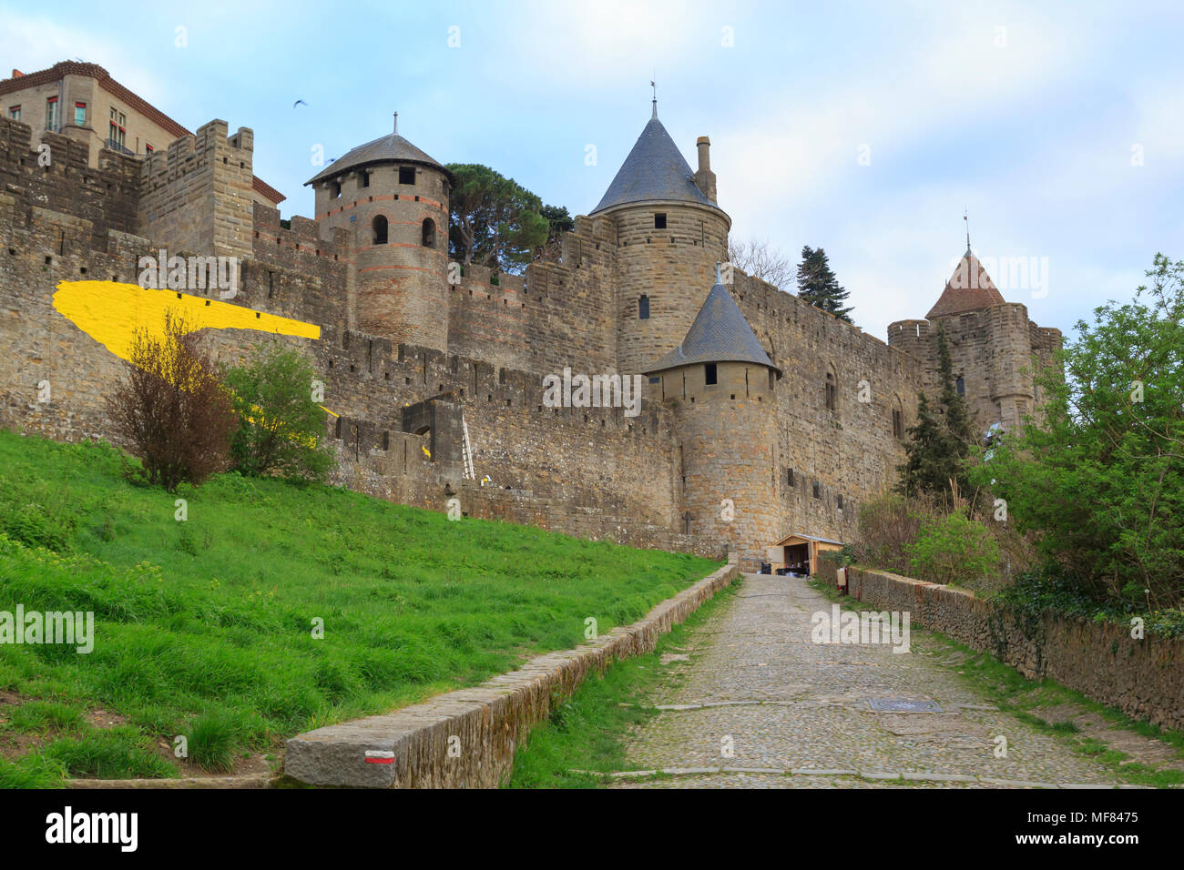 Medieval castle in the Citadel of Carcassonne Stock Photo - Alamy