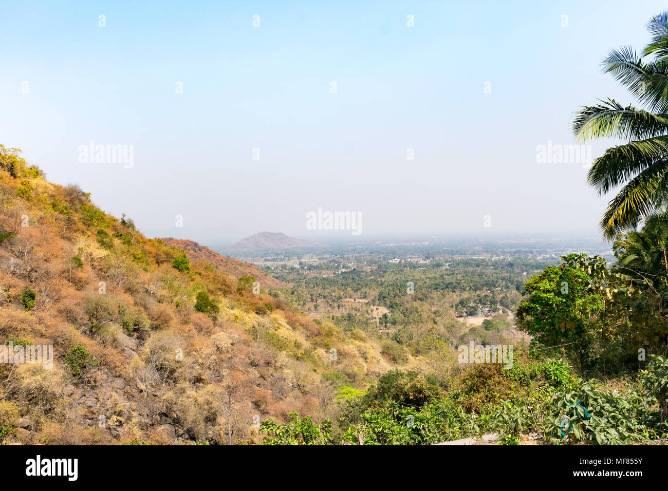greenery mountain looking beautiful in summer season with village view ...