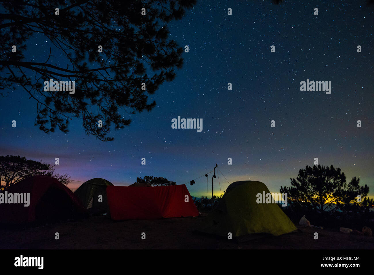 Night camping. Royalty high quality free stock image of night camp in ...