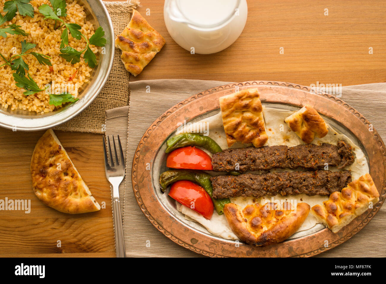 Turkish meat food Adana Kebab / kebap Stock Photo - Alamy