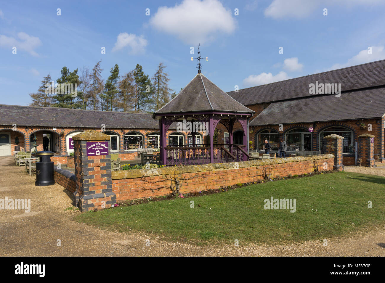 The courtyard at the Heart Of The Shires Shopping Village, out of town ...