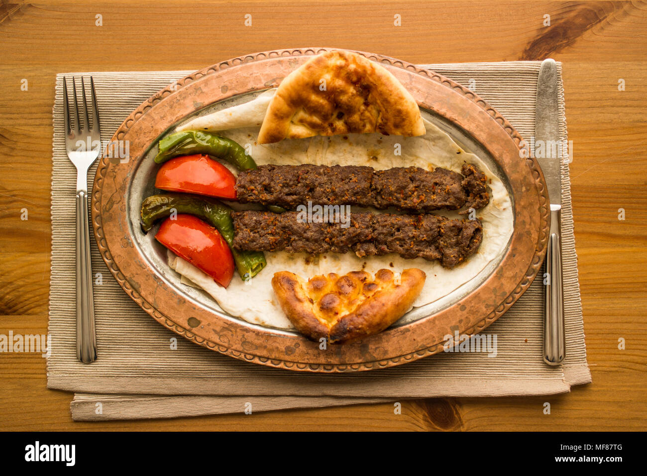 Turkish meat food Adana Kebab / kebap Stock Photo - Alamy